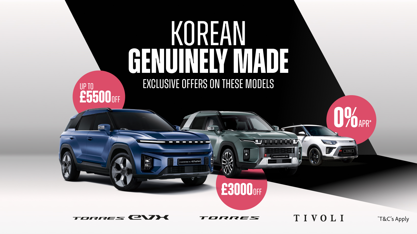 New Car Offers Across Our Range | PCP & HP Finance | KGM Motors UK